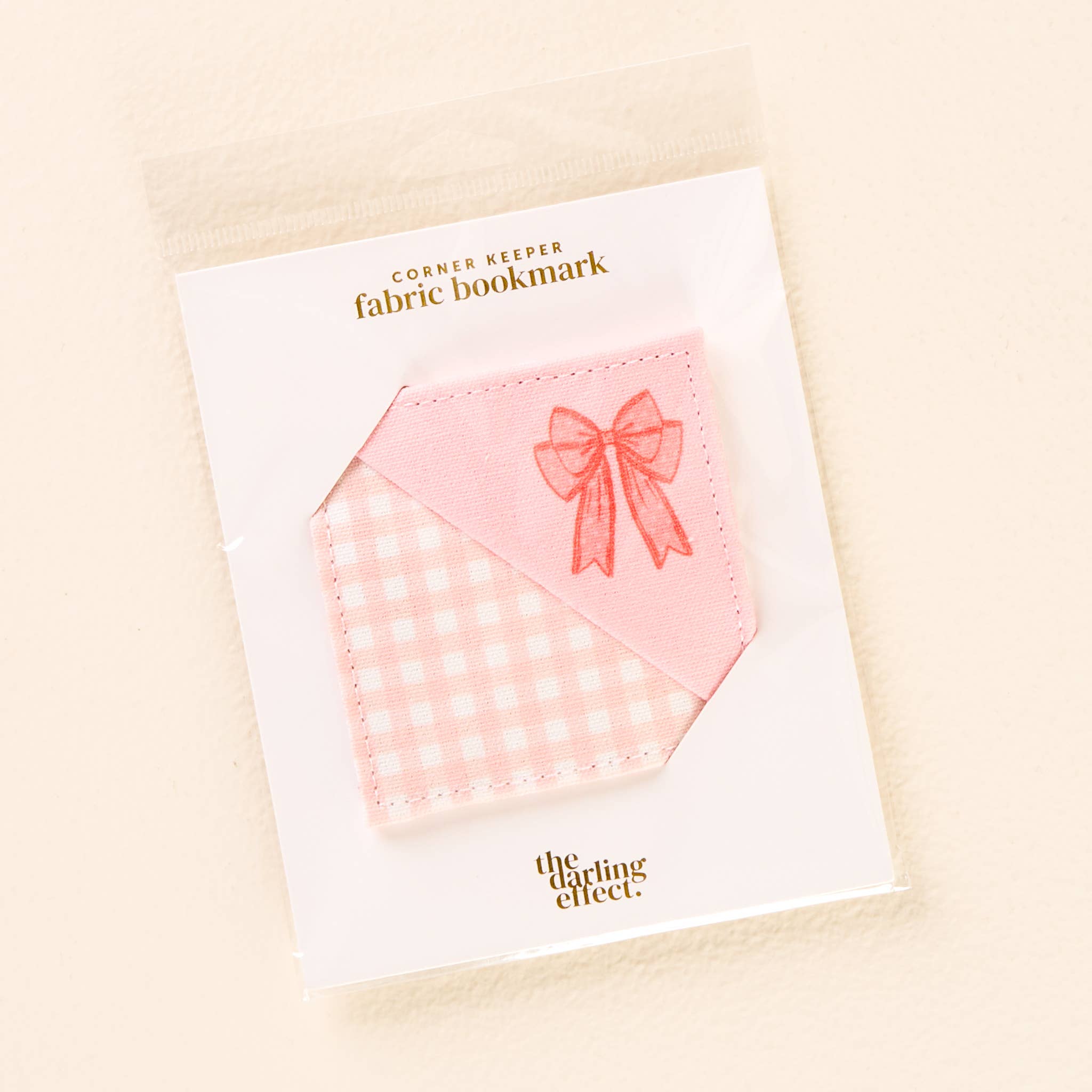 Corner Keeper Fabric Bookmark-Bow Peach – Hot Pink Brentwood